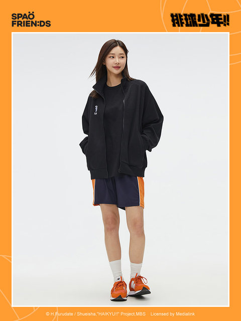 Volleyball boy x SPAO co-branded spring new couple's loose and easy-to-wear casual jacket SPJJF11U01