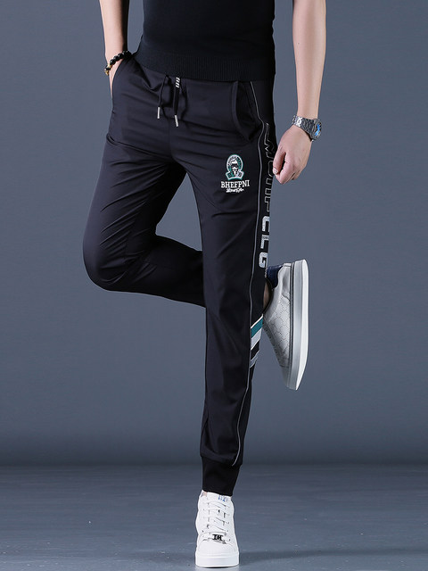 European pants men's spring trendy men's casual pants new sports pants ...