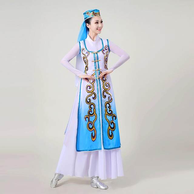 The new Hui dance clothing Xinjiang dance big skirt performed service ...