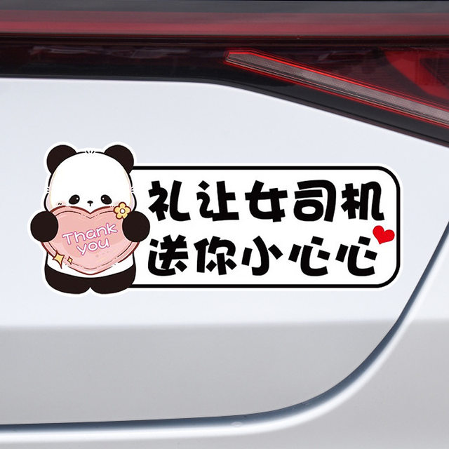 Internship car stickers for novice female drivers on the road magnetic ...