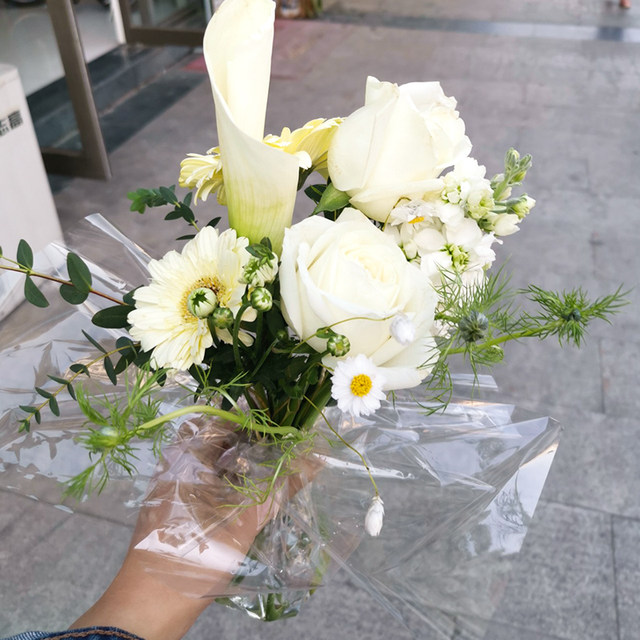 Transparent Wrapping Paper Cellophane Flower Bouquet Water-Retaining ...