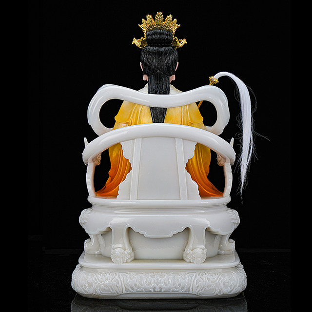 Ciyuan Pavilion white marble Taishan Grandma statue body Buddha statue ...