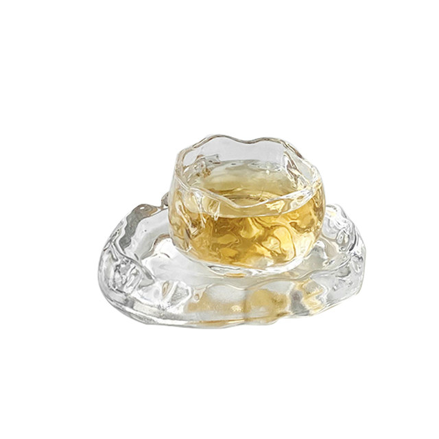 Glass frosted tea cup master cup single cup personal use transparent ...