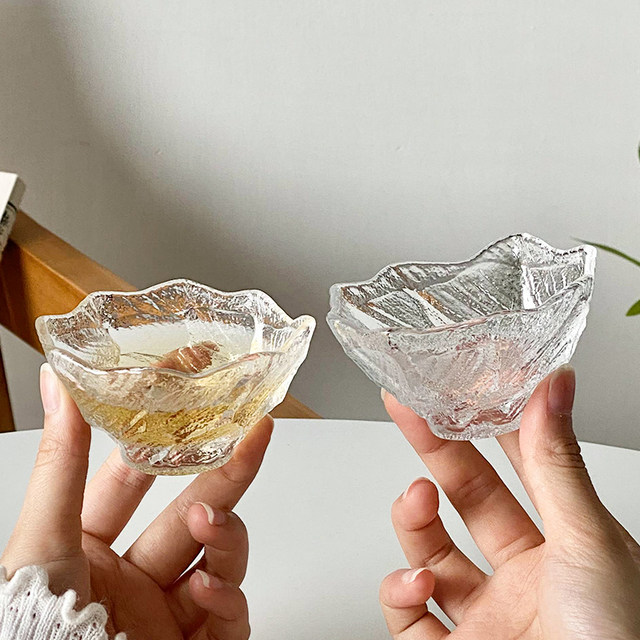 Chinese-style Xuanbing glass tea cup, single master cup, transparent ...