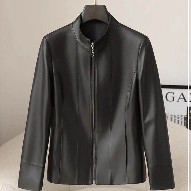 The new 2025 Haining leather leather clothing female short spring and ...