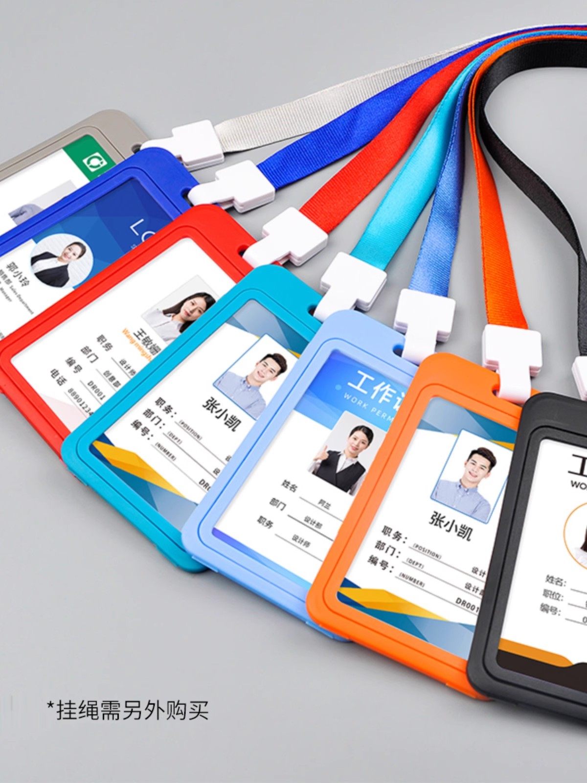 Xinrui Card Holder - Work ID Badge Case with Lanyard