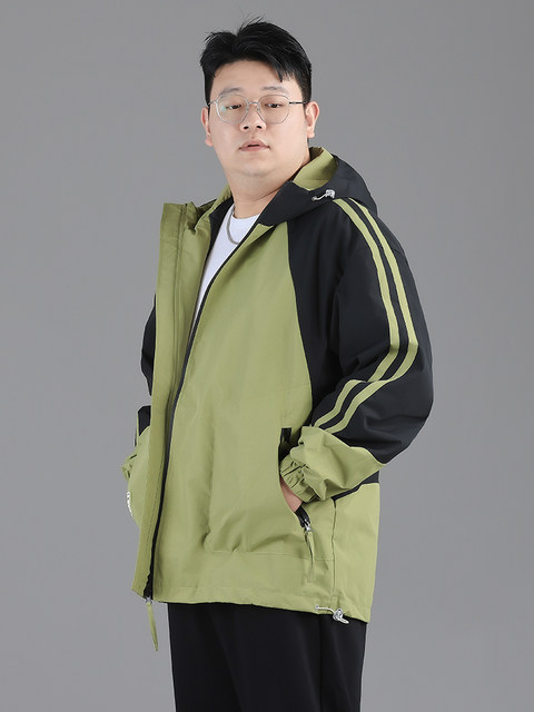 Fat jacket men 2024 spring and autumn new models plus fat increase ...