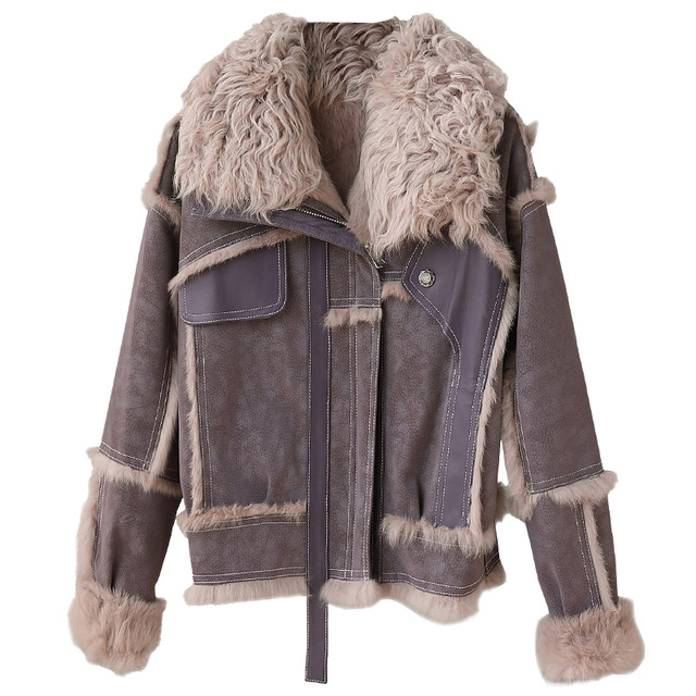 Rex Rabbit Real Fur One-piece Jacket Women's 2024 Winter New Fashion ...