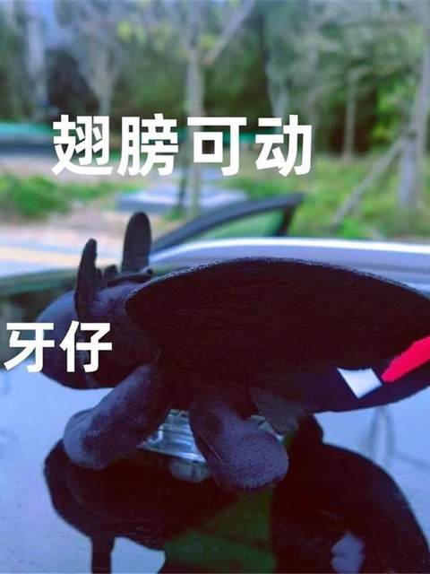 Toothless car exterior ornaments wings movable roof sunroof decoration ...