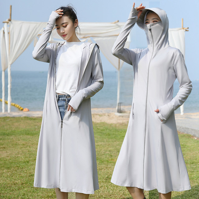 2024 Ice Silk New Summer Sun Protection Clothing Women's Anti-UV Mid ...