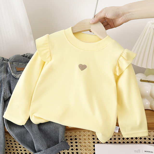 Girls' base shirt 2025 spring and autumn new style baby girl long ...