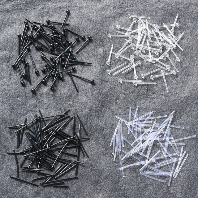 Plastic ear stick anti-allergic ear piercing female invisible ...