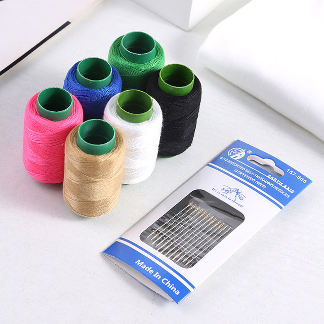 Household color sewing thread sewing machine thread small roll red and ...