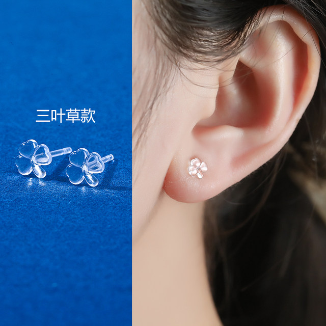 Resin earrings transparent invisible ear sticks for ear piercing ...