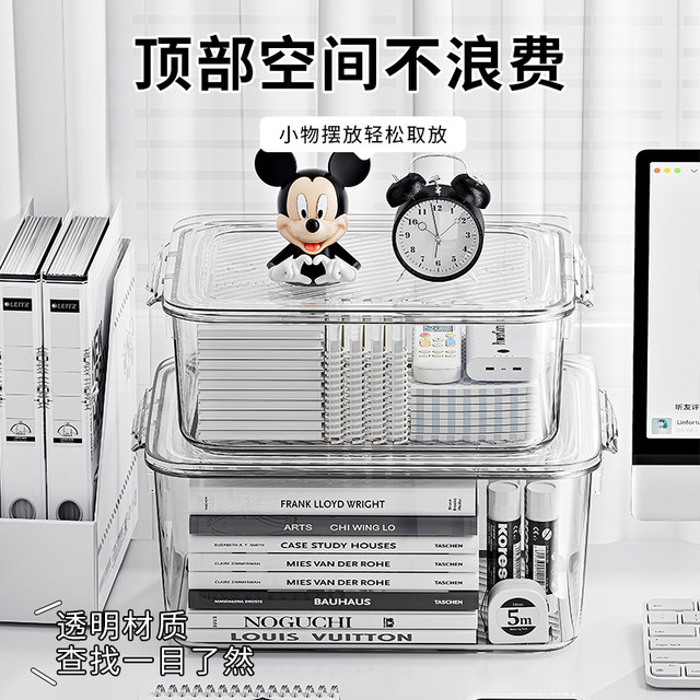 Desktop storage box acrylic transparent dust-proof storage box with ...