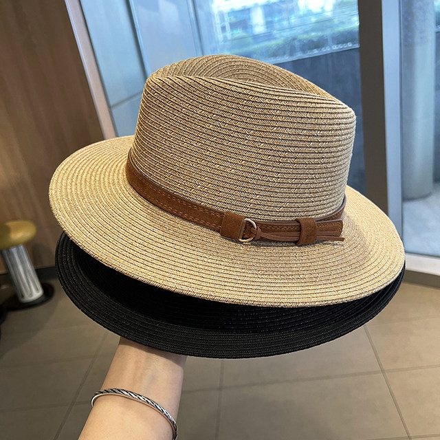 French straw hat women's summer travel to the beach sun hat 2024 new ...