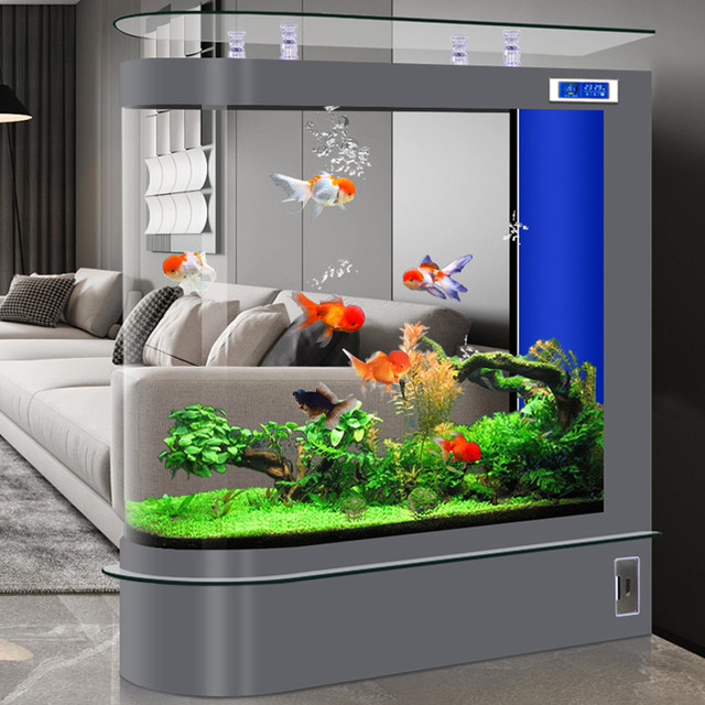 Bullet fish tank home living room medium and large fish tank aquarium ...