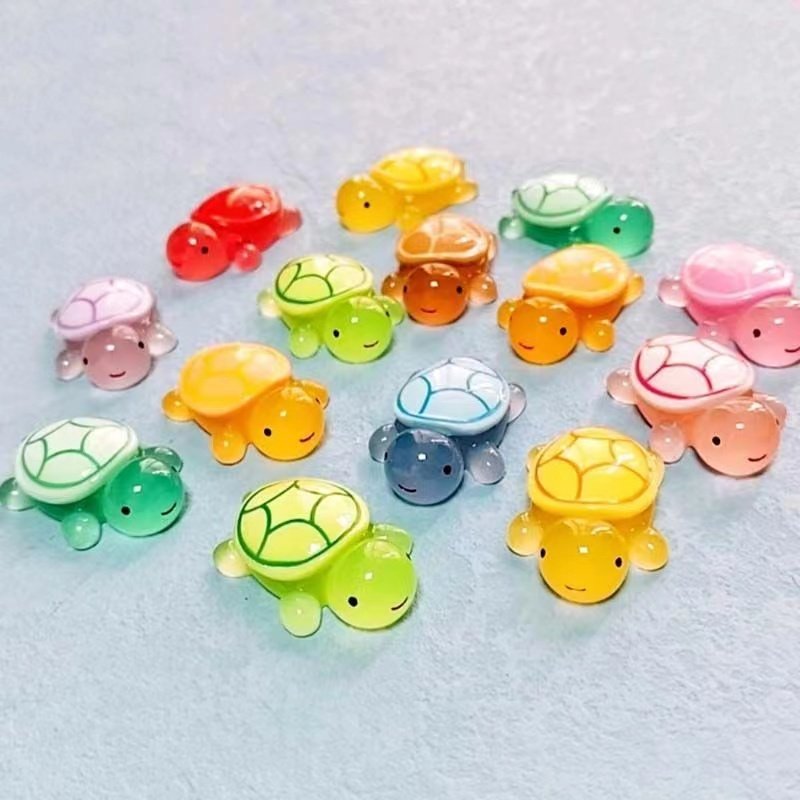 Genuine 3D glow-in-the-dark little turtle pair mini blind bag full red ...