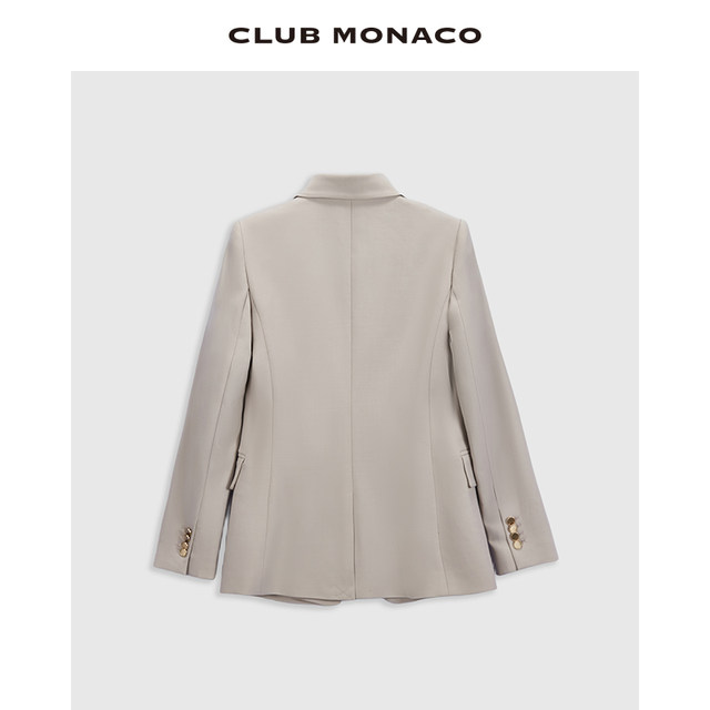 Clubmonaco women's drooping autumn and winter wool classic lapel a ...