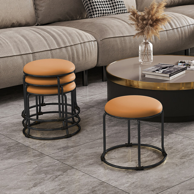 Small stools can be stacked and placed in the living room of the bench ...