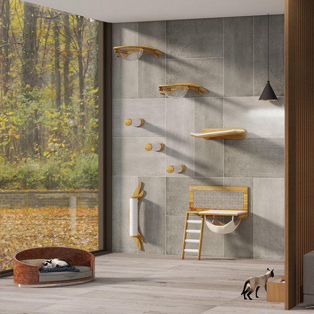 Beast brand solid wood cat climbing rack wall-mounted cat wall cat rack ...