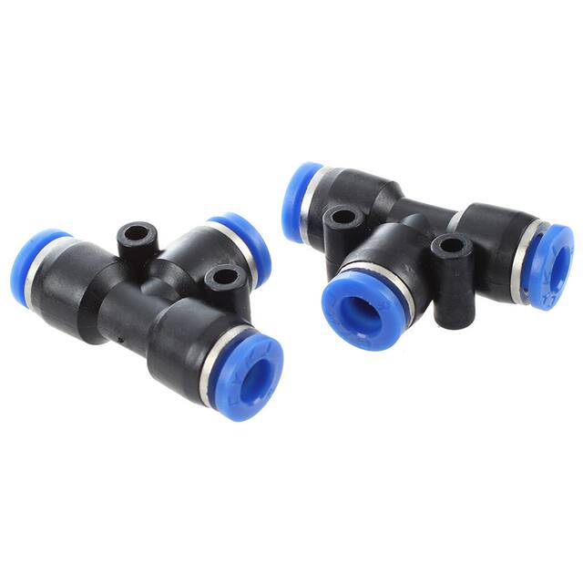5 Pcs 6mm to 6mm T Style One Touch Fittings in Connectors