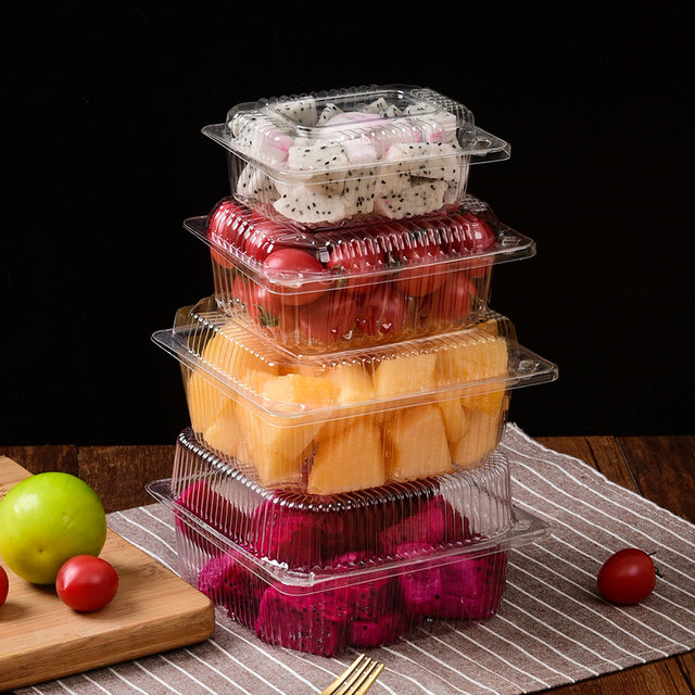 Disposable non-porous fruit cake box packaging packaging transparent ...