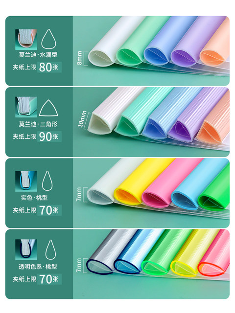 Huajie thickened pull rod folder folder transparent insert A4 paper ...