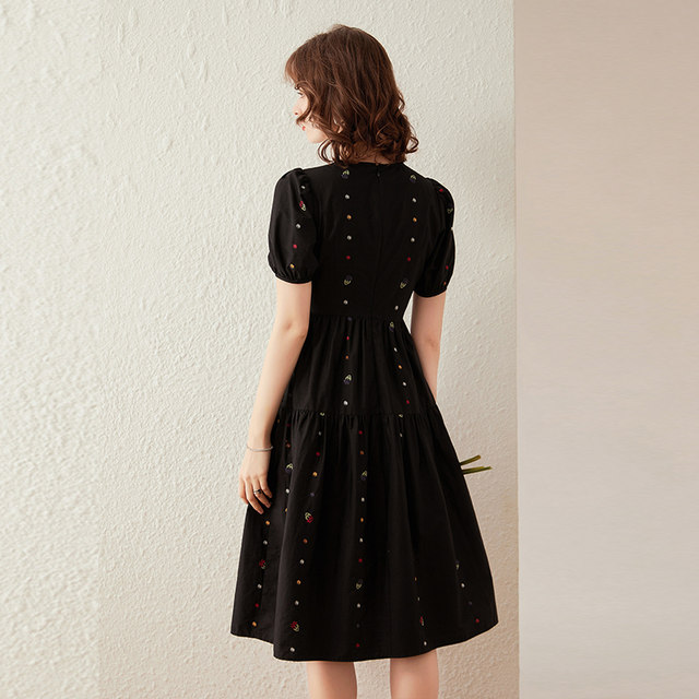 Bailu language design colorful dot embroidery dress summer style ...