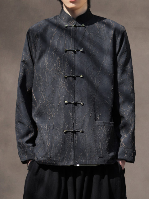 New Chinese style double-breasted Tang suit jacket Chinese style men's ...