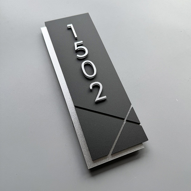 House number plate, home number plate, custom entry door, residential ...