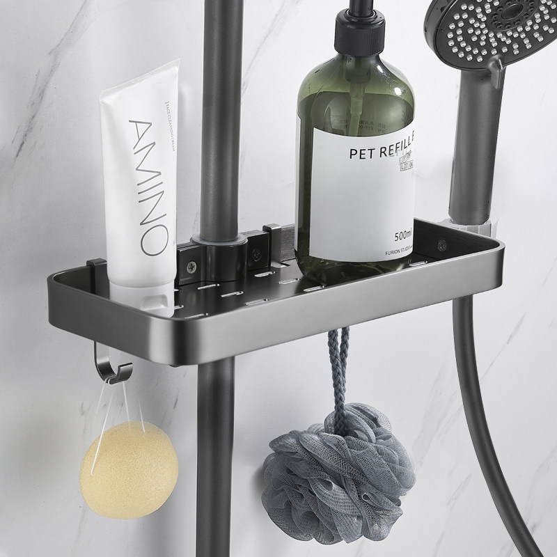 Bathroom Rod Storage Rack - Toilet Shower Gel Shower Room Spray ...