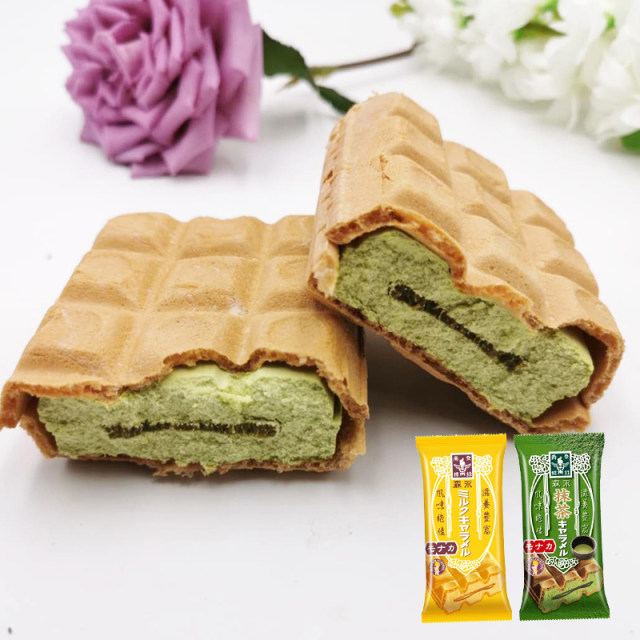 Japan Morinaga Milk Candy Matcha Flavored Liquid Heart Sandwich Snow ...