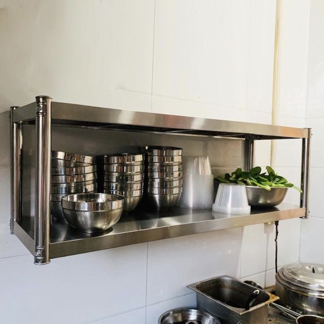 Wall-mounted wall rack stainless steel storage rack multi-layer ...