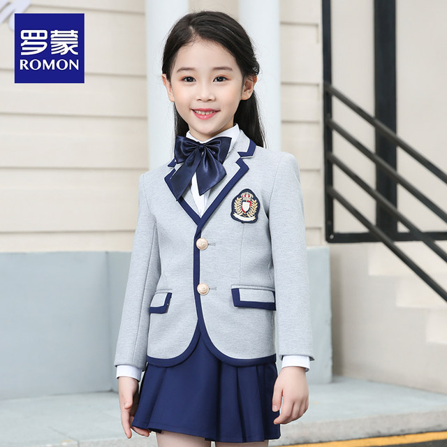 Luo Meng Girls' School Uniform Set Primary School Students Spring and ...