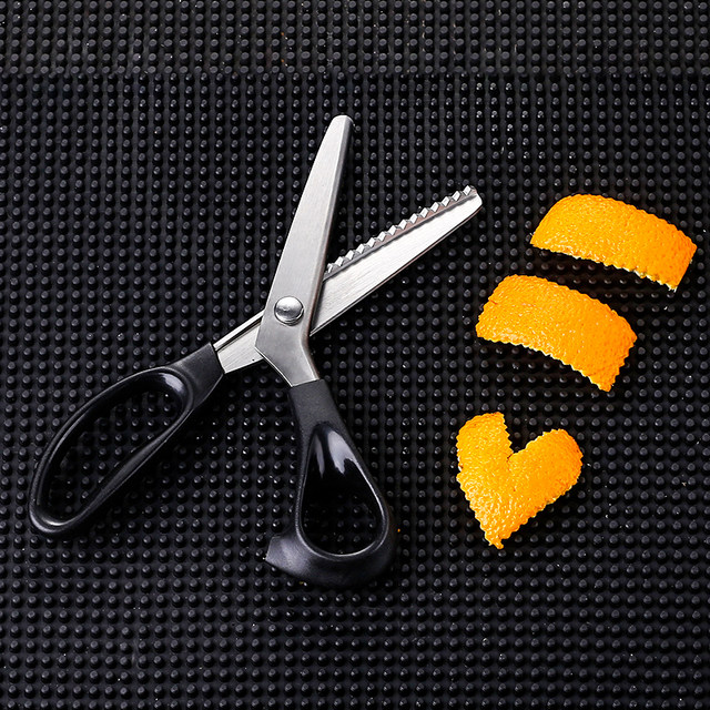 Stainless Steel Serrated Scissors Orange Peel Lemon Peel Shape Lace ...