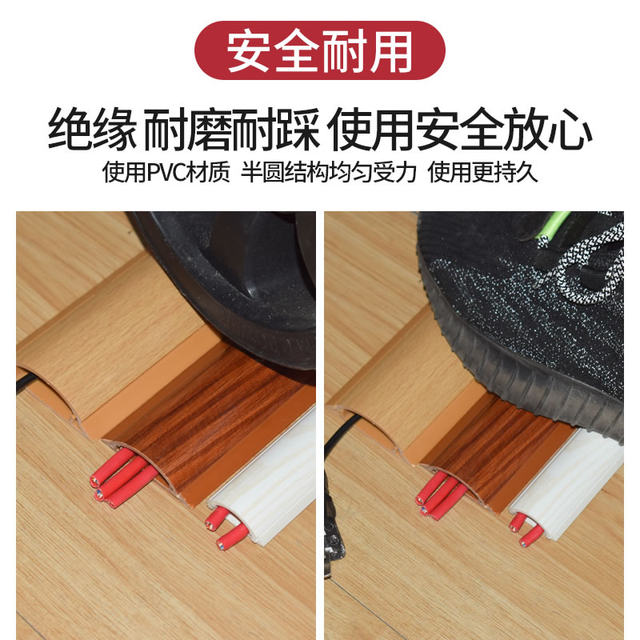 Surface-mounted pvc semi-circle walking pressure ground wire groove ...