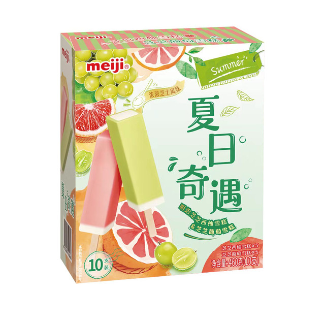 New product Meiji ice cream summer adventure color box installed ice ...