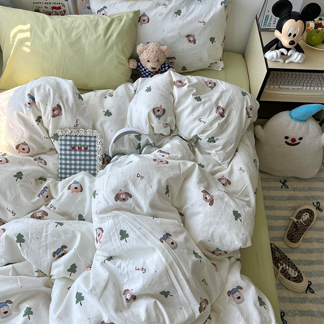 Class A bedding four-piece set pure cotton 2024 new bed sheet quilt ...