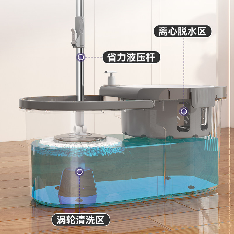 Totole Ttl-xz02 Rotary Mop - Hand Wash Spin Mop with Bucket