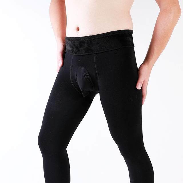 Men's autumn and winter velvet thickened warm stockings leggings jj set ...
