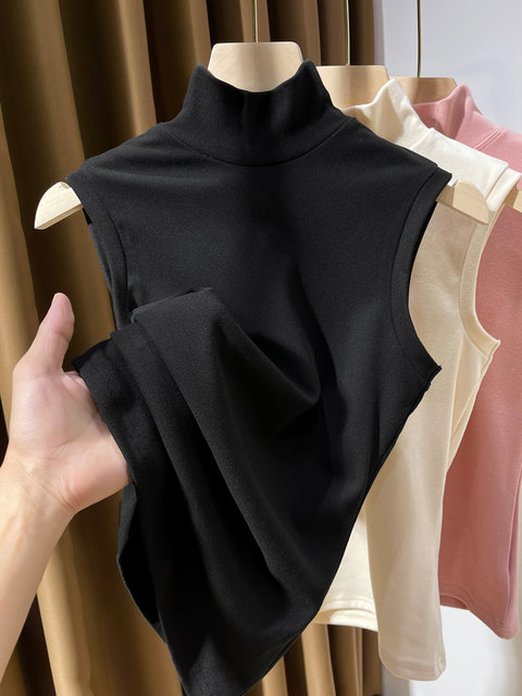 Trunk neck double-sided German velvet inner bottoming shirt for women ...