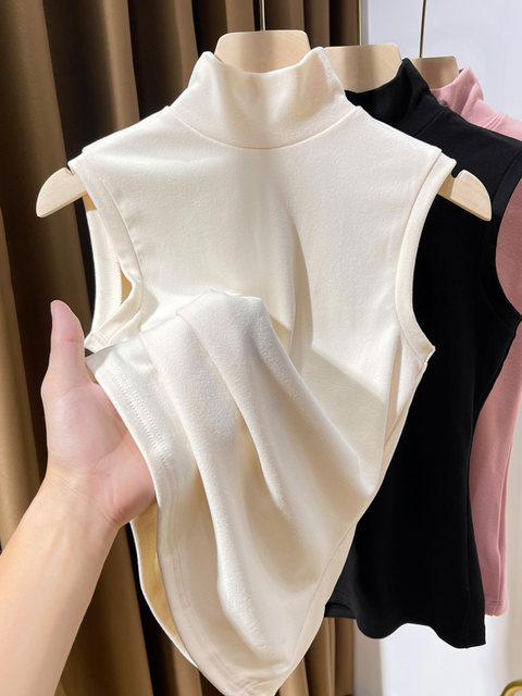 Trunk neck double-sided German velvet inner bottoming shirt for women ...