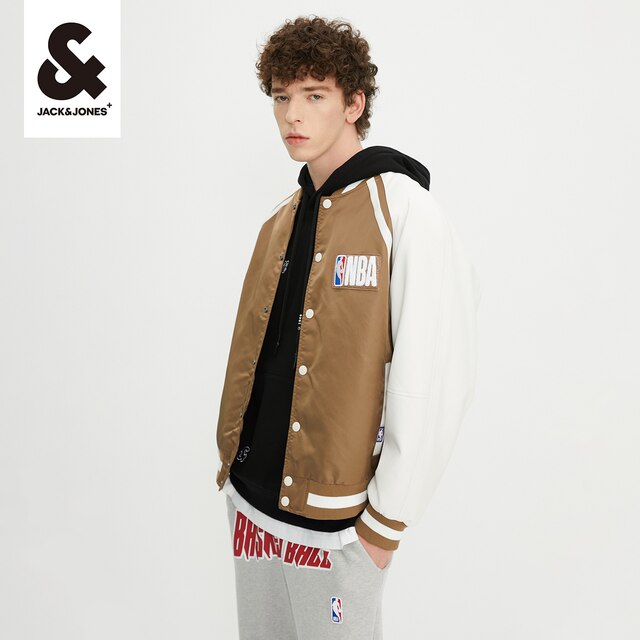 Jack Jones Outlet Autumn Men's Jacket NBA Co-branded Men's Comfort Top ...