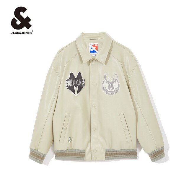 Jack Jones Outlets autumn and winter trendy male NBA joint Bucks team ...