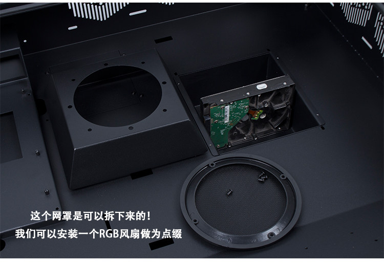 Btooer Computer Case with Integrated Desk - Full Tower Transparent PC Case