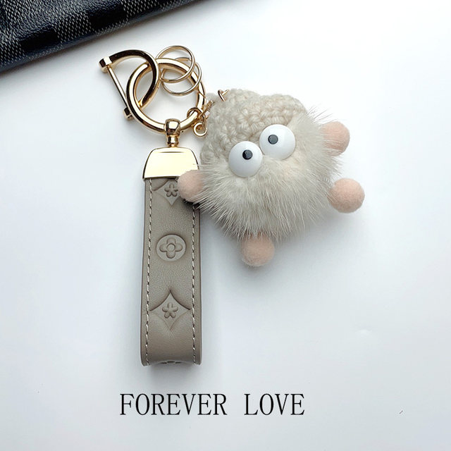 Keychains for cars, men, motorcycles, women, high-end plush pendants ...