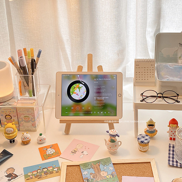 Ins style mobile phone tablet log desktop stand adjustable fixed angle ...