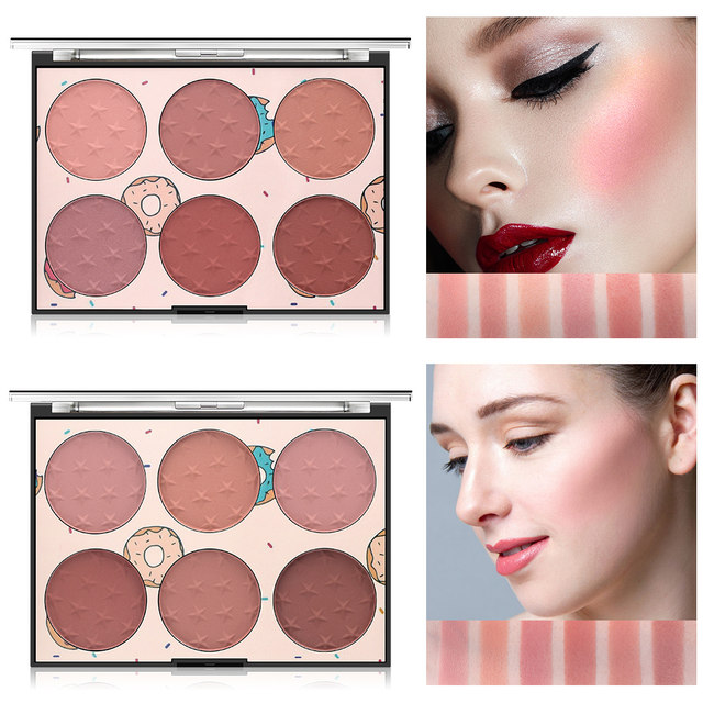 Missrose Six -colored blush matte multi -color blush disk naturally ...