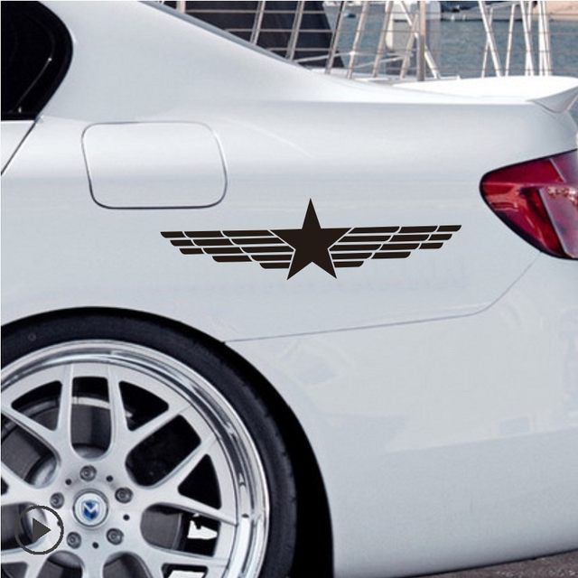 Five-pointed star car stickers, car hood stickers, car front stickers ...